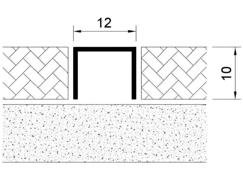 Nẹp Inox U12mm